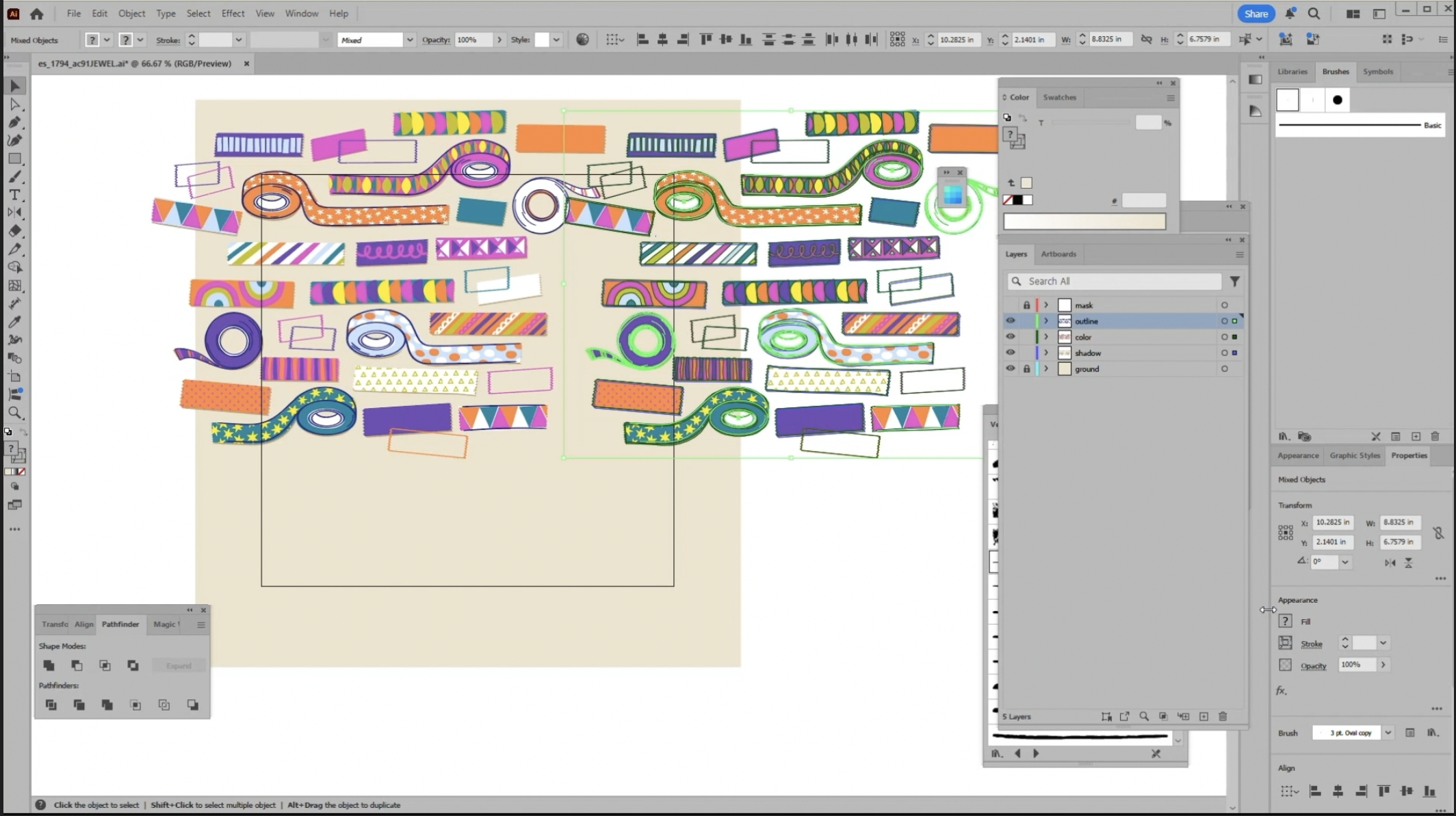 3 Ways to Create Seamless Repeats in Adobe Illustrator — Elizabeth ...