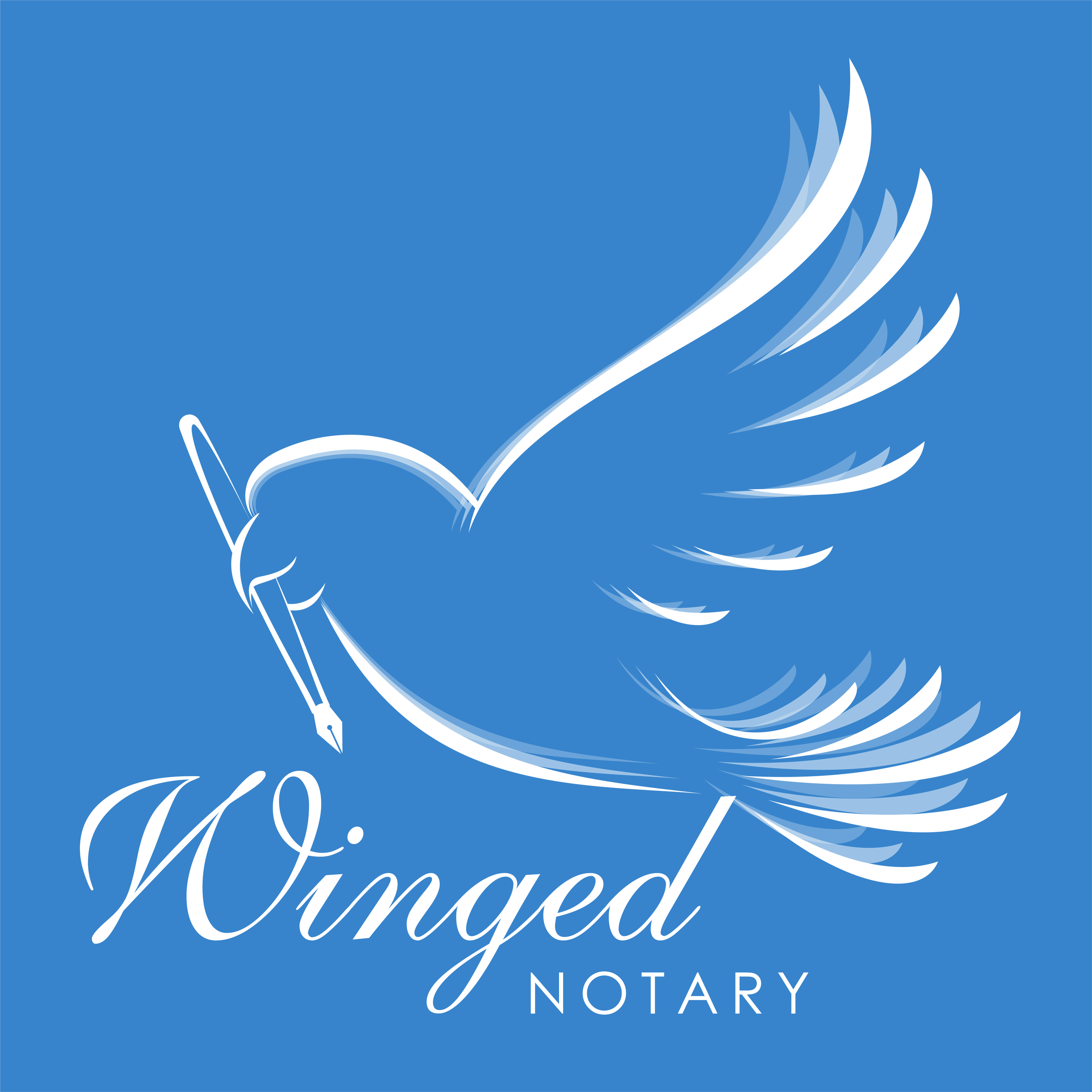 Winged Notary Logo — Matt Leese Creative Studio