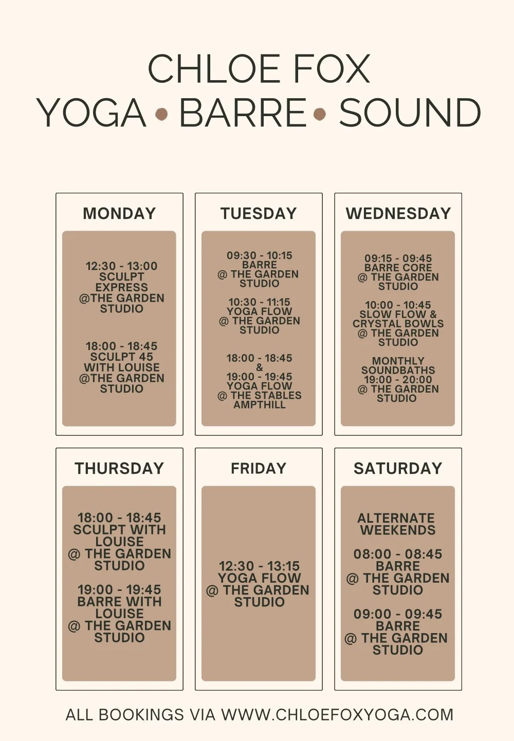 BOOK A CLASS — Chloe Fox Yoga