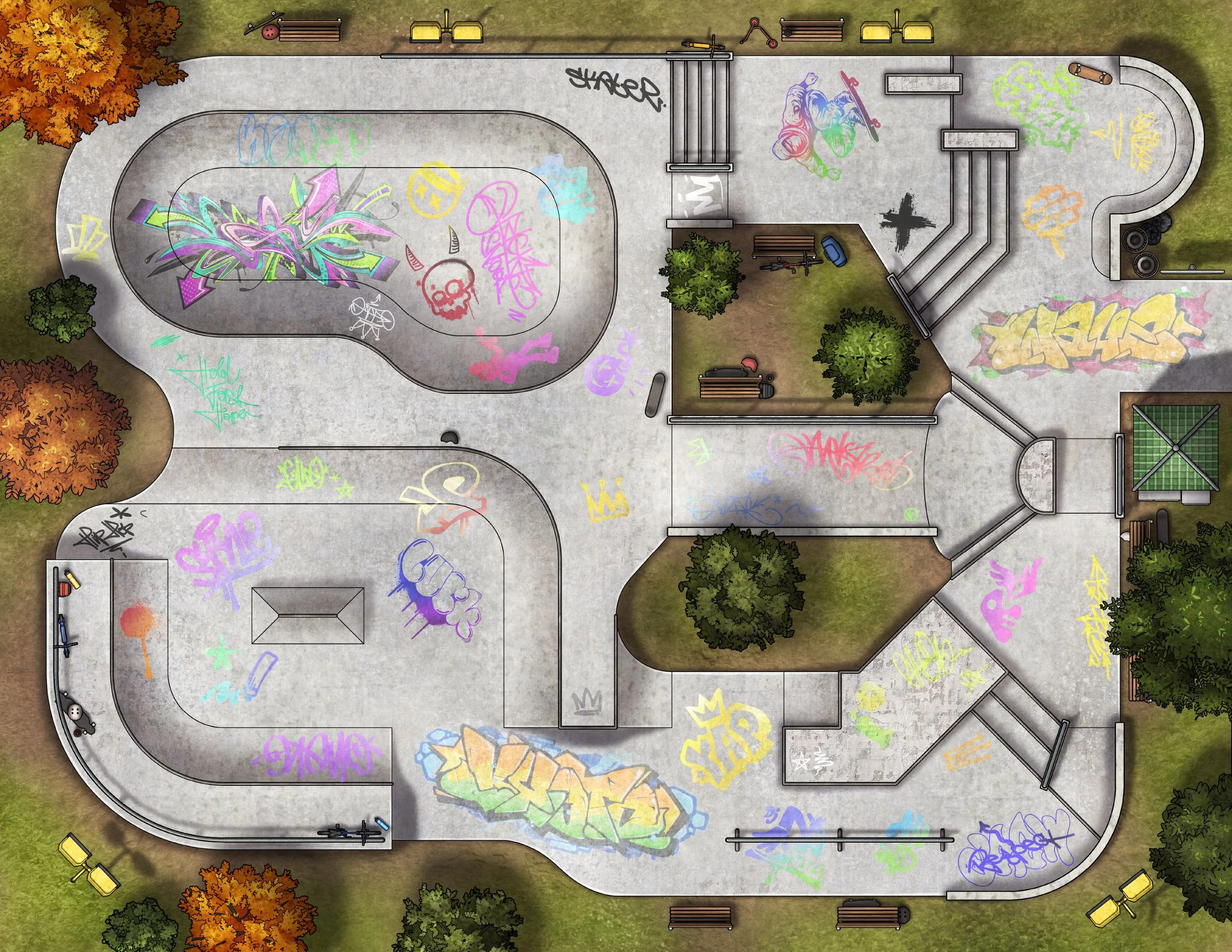 Free Modern City Streets TTRPG Battlemaps — Tom Cartos