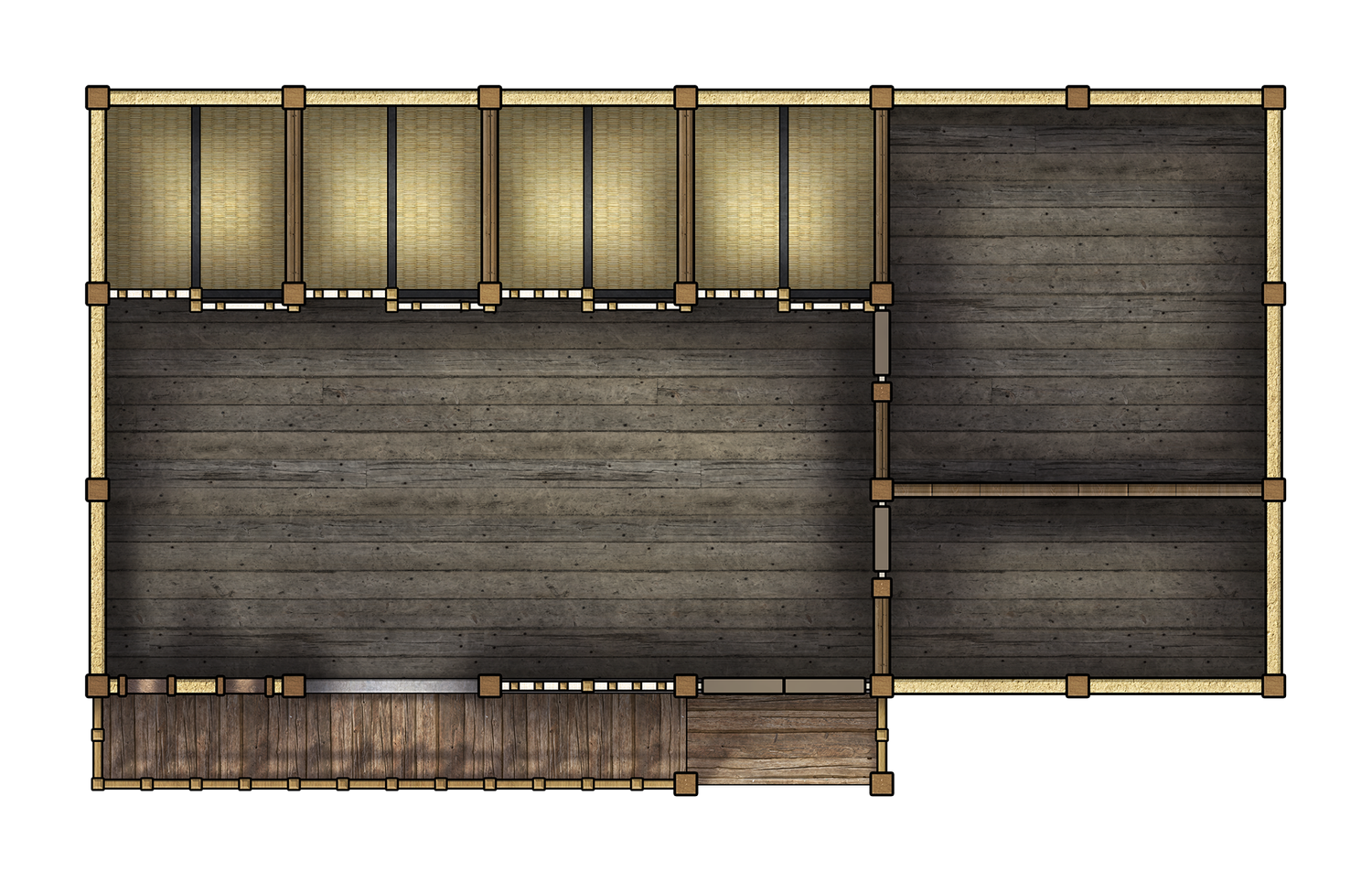 Free Feudal Japan Mansion TTRPG Battlemap - Mansions, Manors and Houses ...