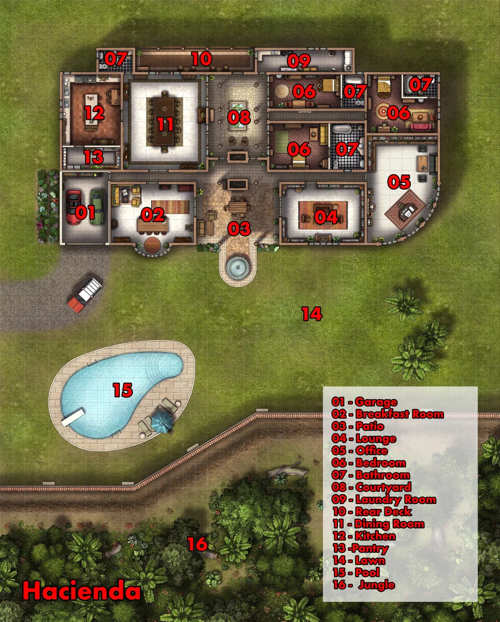 Modern TTRPG Battlemaps — Tom Cartos