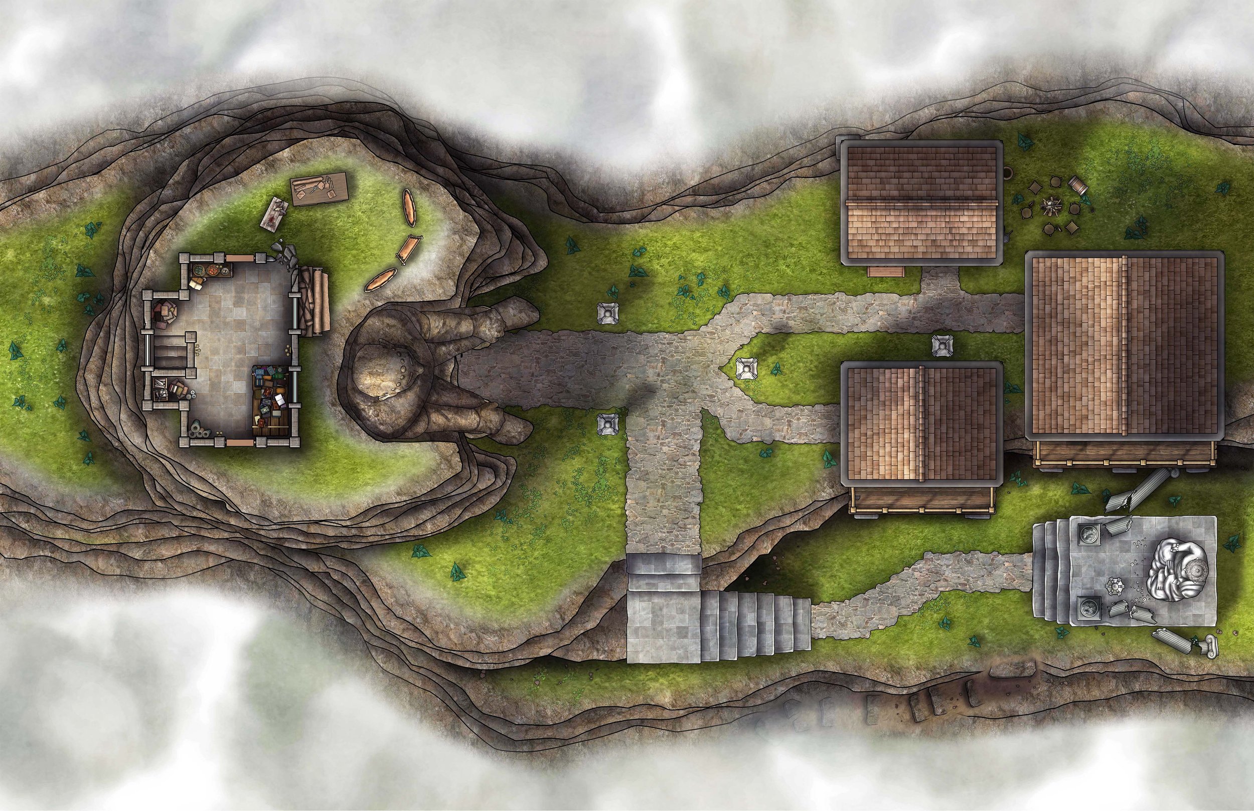 Free TTRPG Battlemaps - Cloud Temple — Tom Cartos