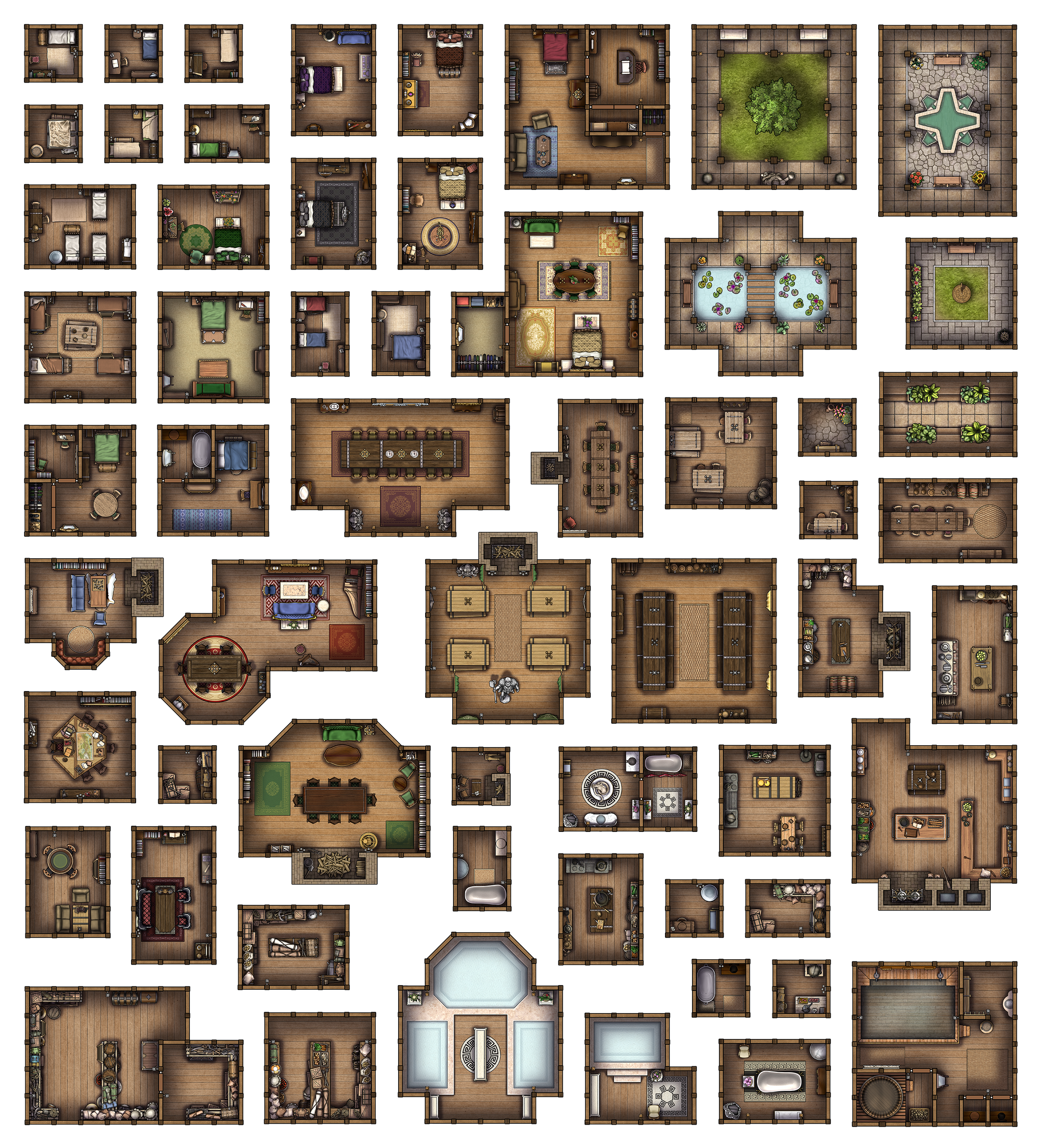 Free Bastion TTRPG Battlemaps - Modular Tile Sets — Tom Cartos