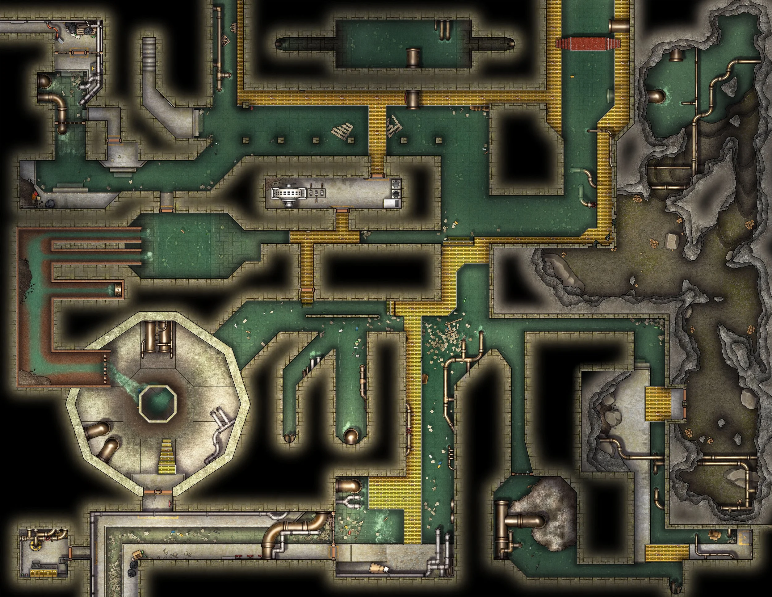 Free Modern Sewers TTRPG Battlemaps — Tom Cartos