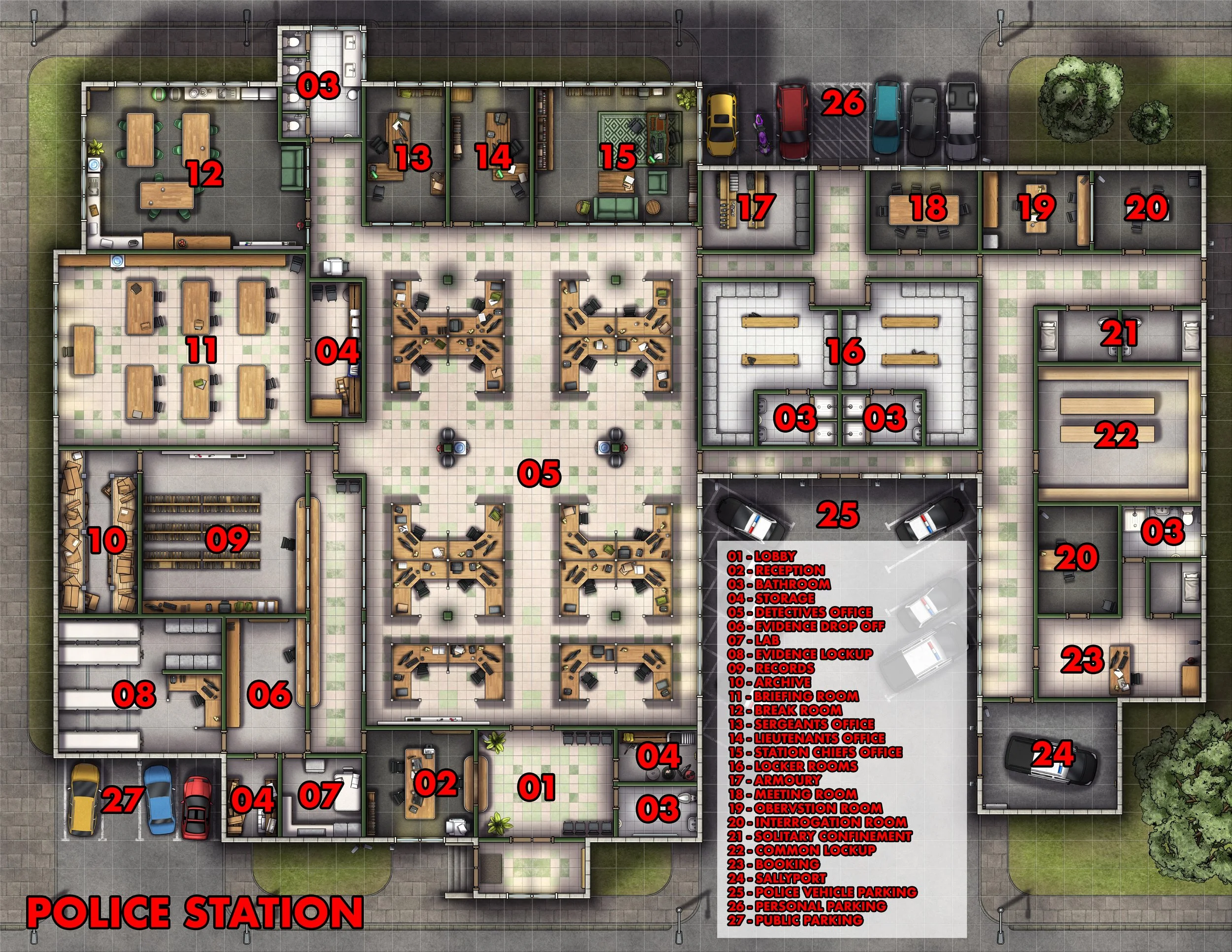 Modern TTRPG Battlemaps — Tom Cartos