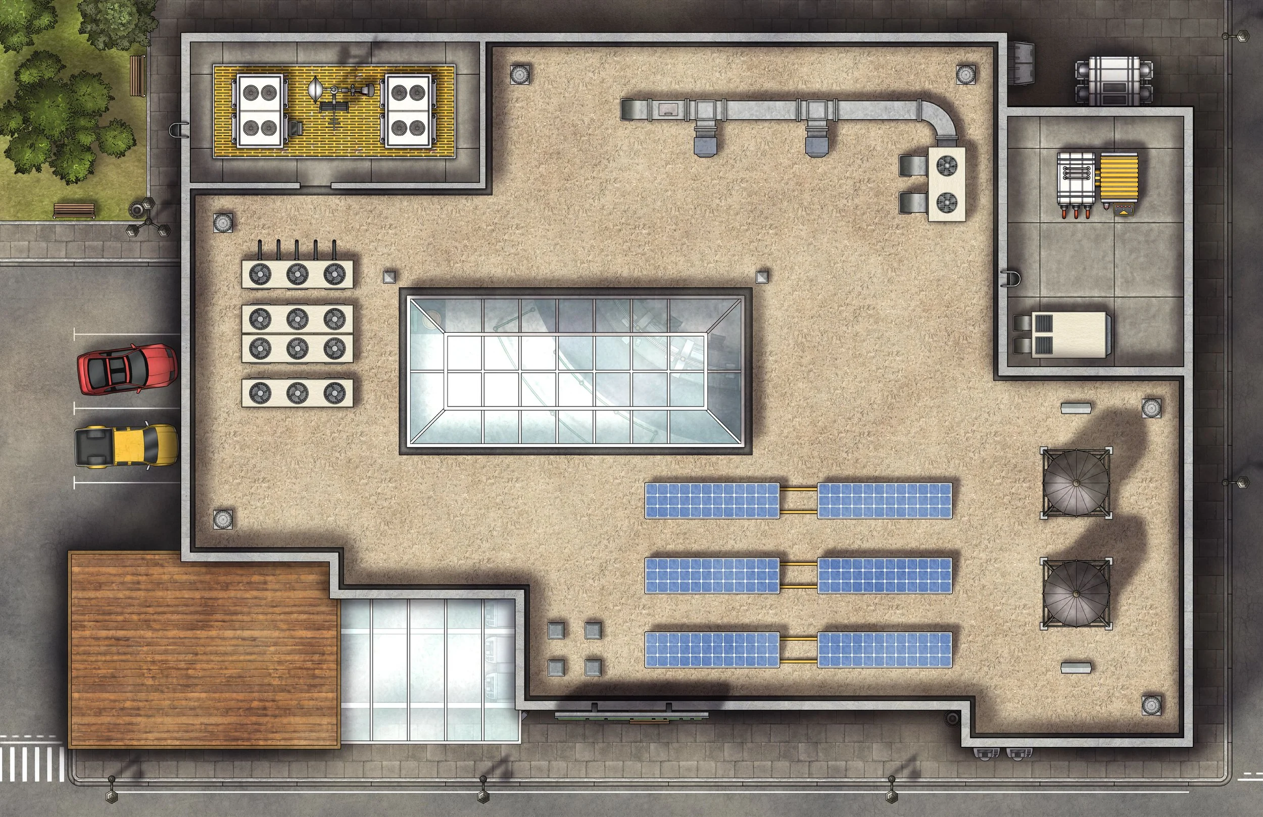 Free Modern Local Bank TTRPG Battlemaps — Tom Cartos