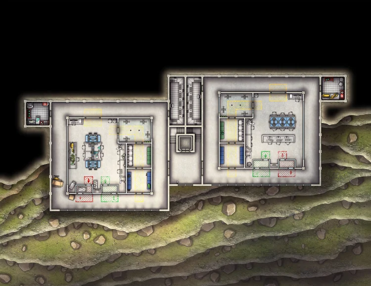 Free Modern Research Centre TTRPG Battlemaps — Tom Cartos