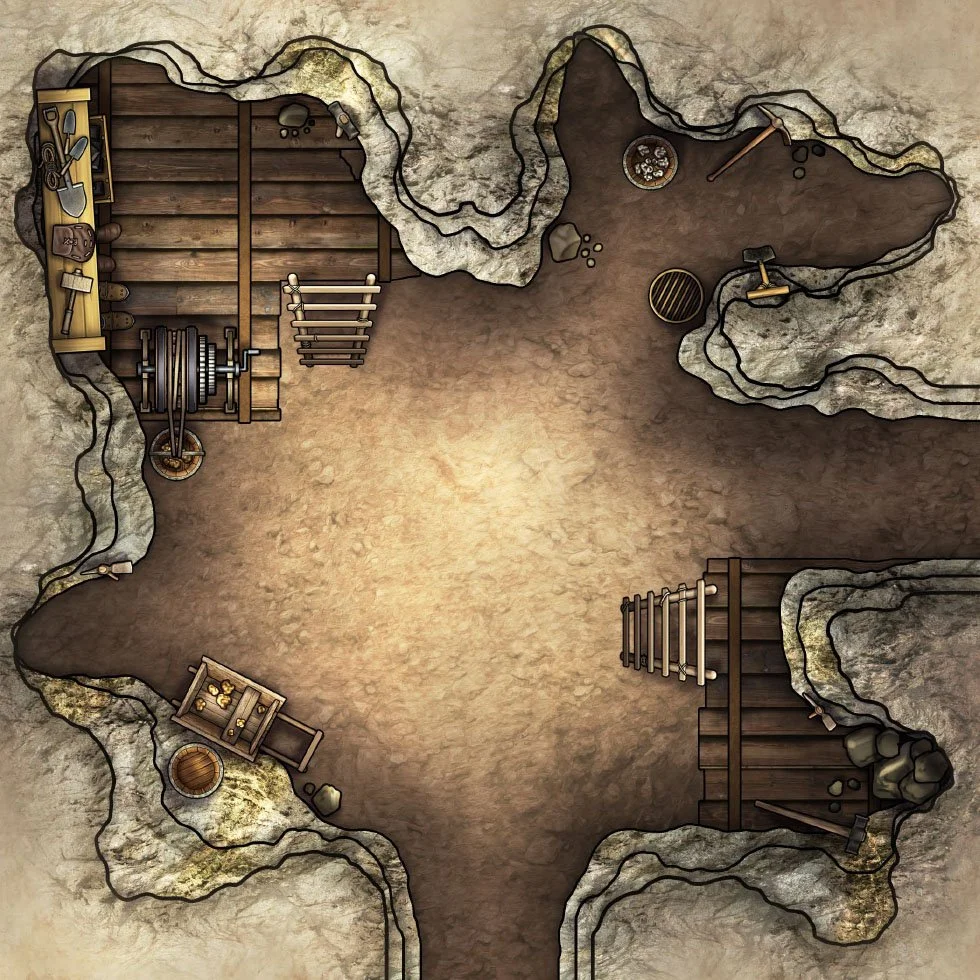 Free Modular Cavern Tiles TTRPG Battlemap - SERIES — Tom Cartos