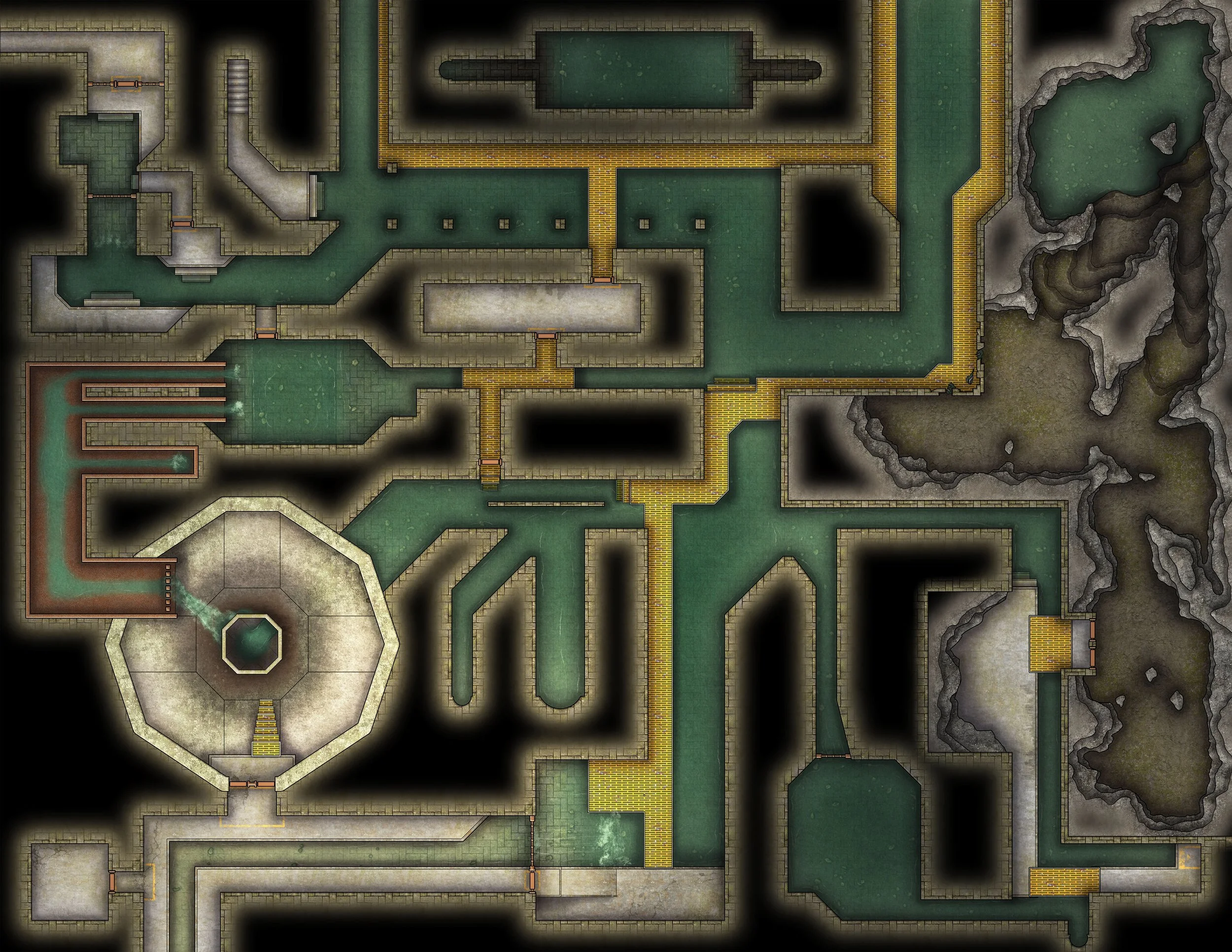 Free Modern Sewers TTRPG Battlemaps — Tom Cartos