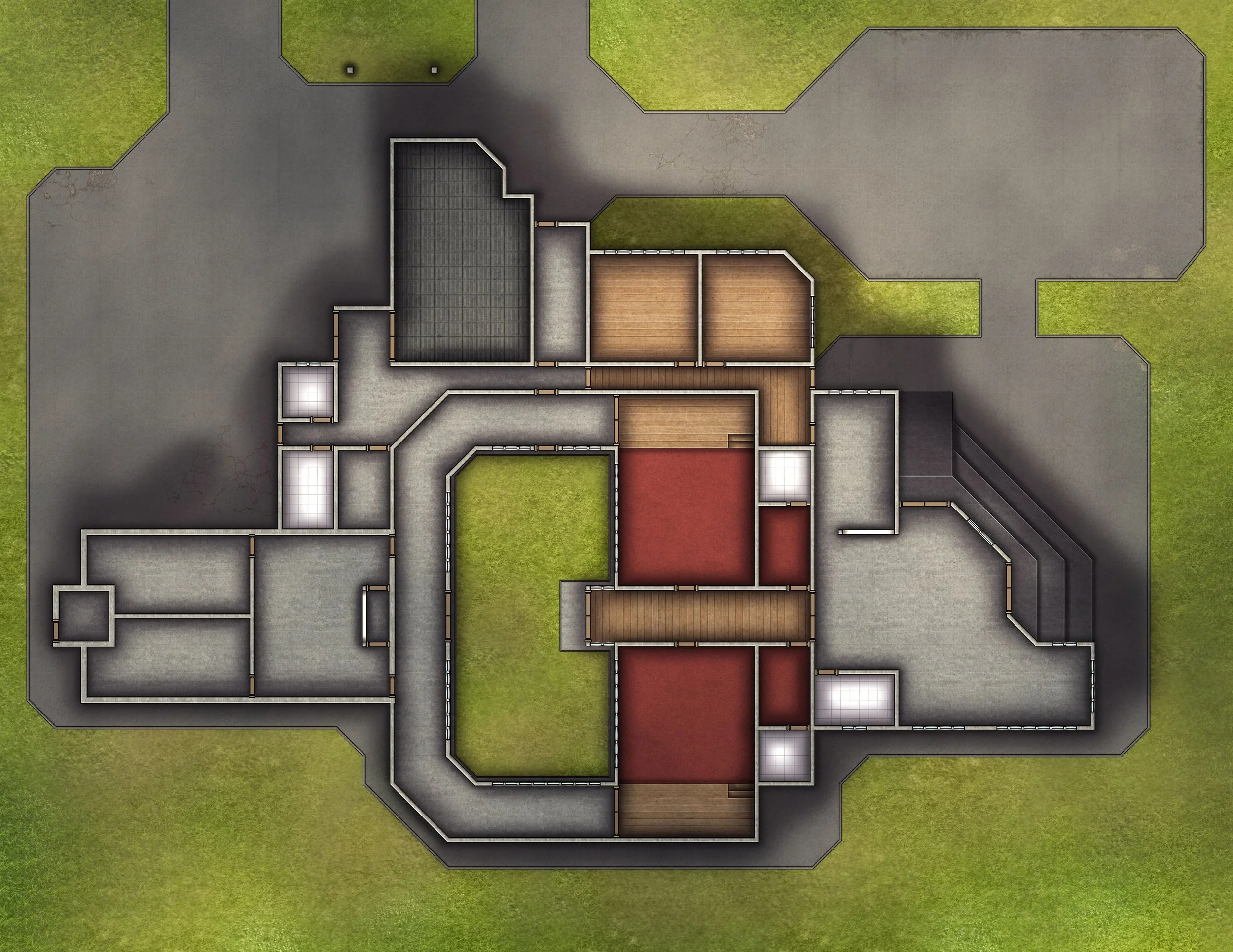 Free Modern Crematorium TTRPG Battlemaps — Tom Cartos