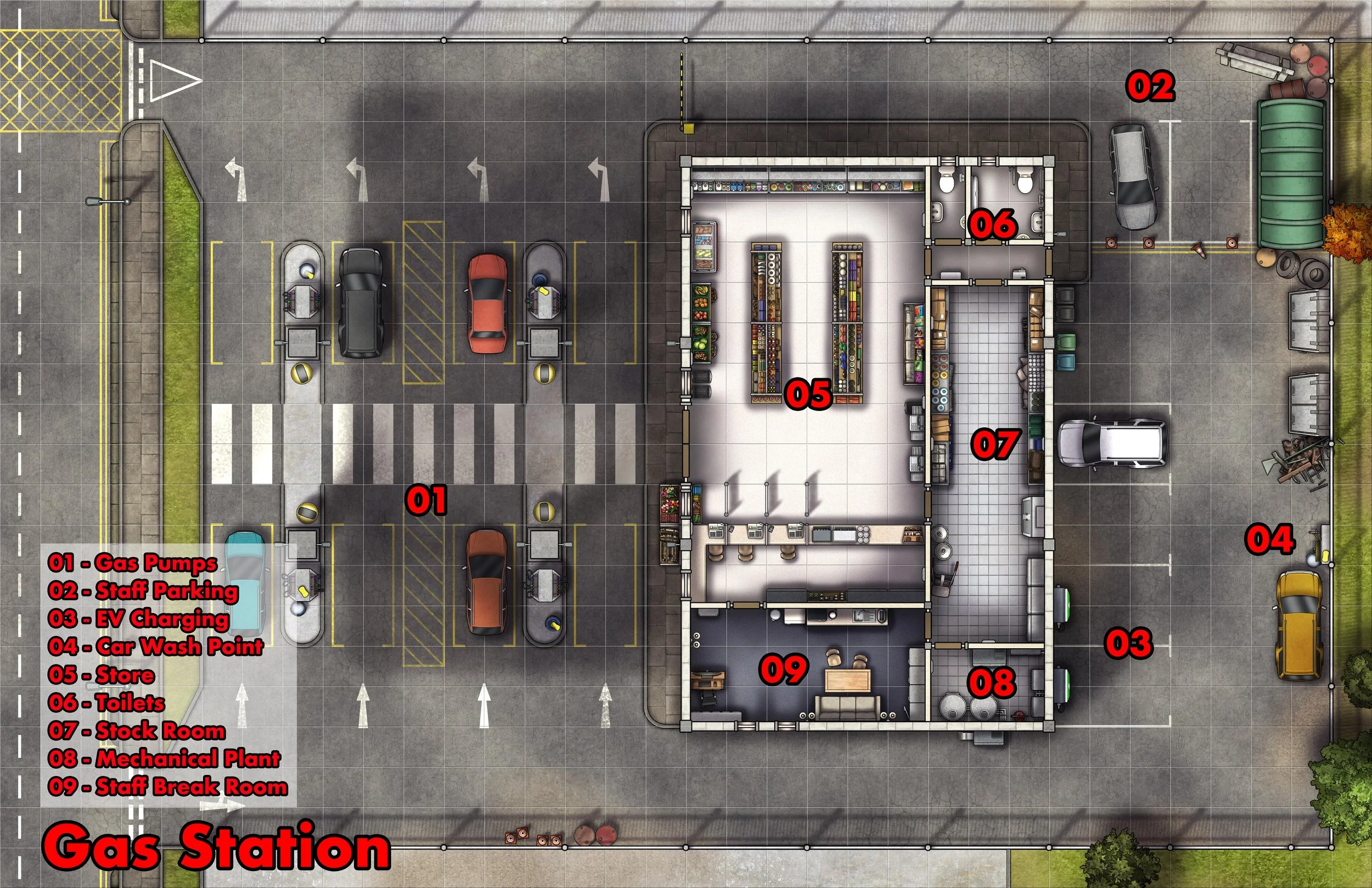 Modern TTRPG Battlemaps — Tom Cartos