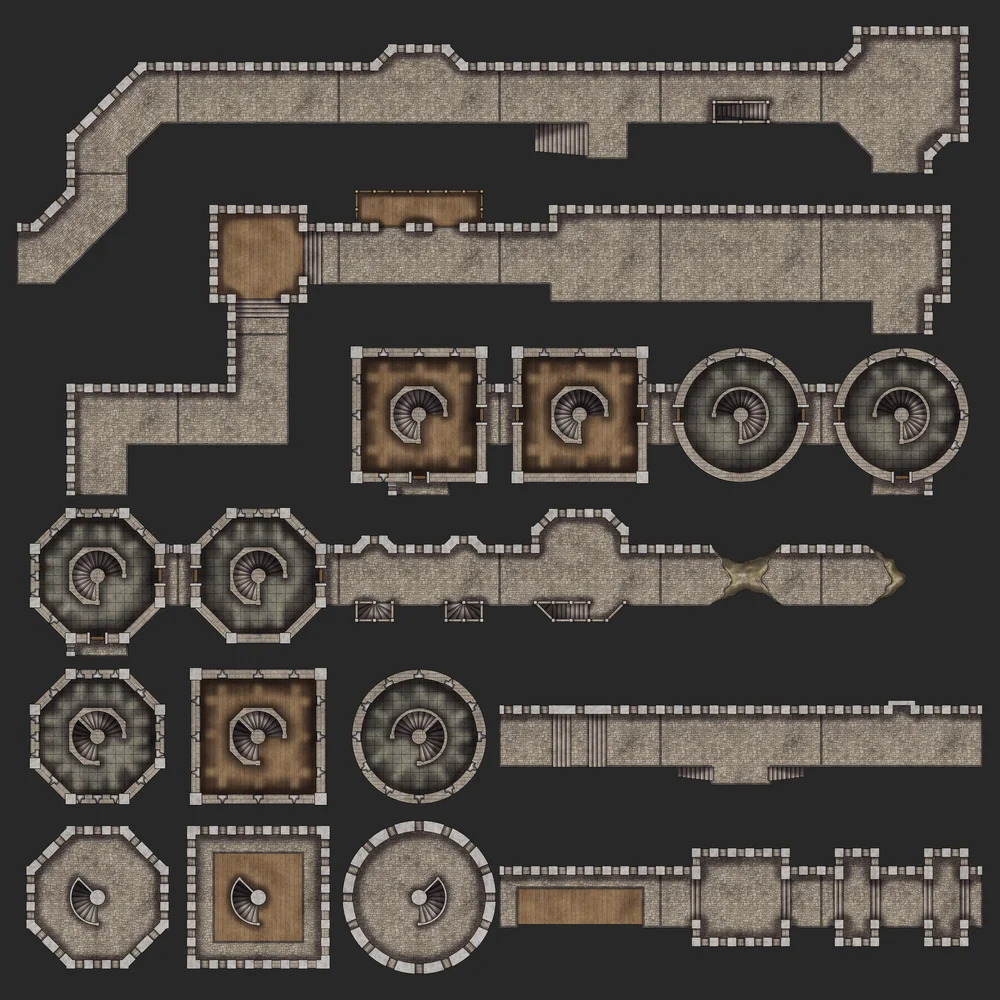 Free Modular Castle Tiles TTRPG Battlemap — Tom Cartos