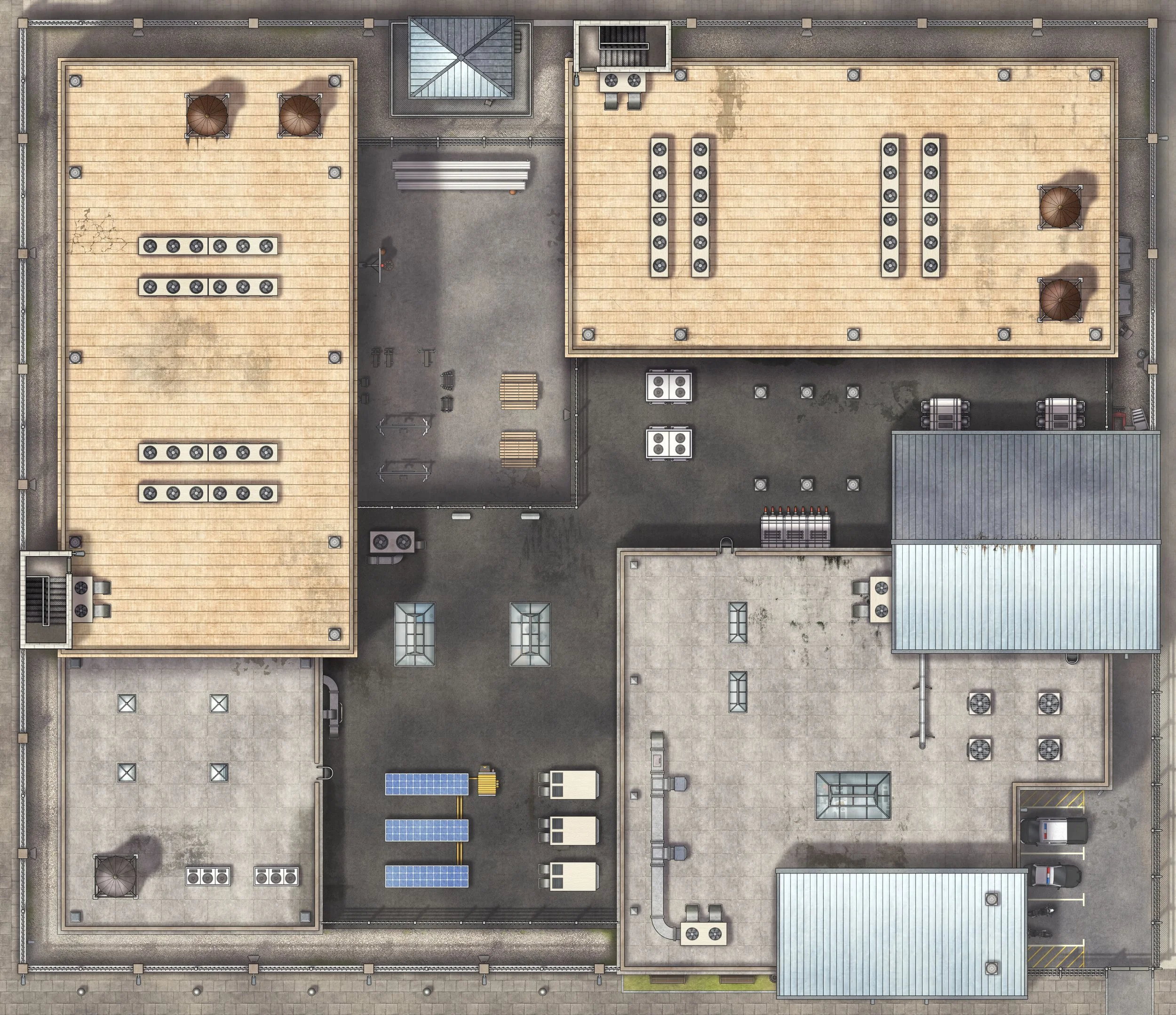 Free Modern Prison TTRPG Battlemaps — Tom Cartos