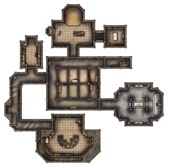 Free Large Keep TTRPG Battlemap - Castles, Forts & Keeps — Tom Cartos