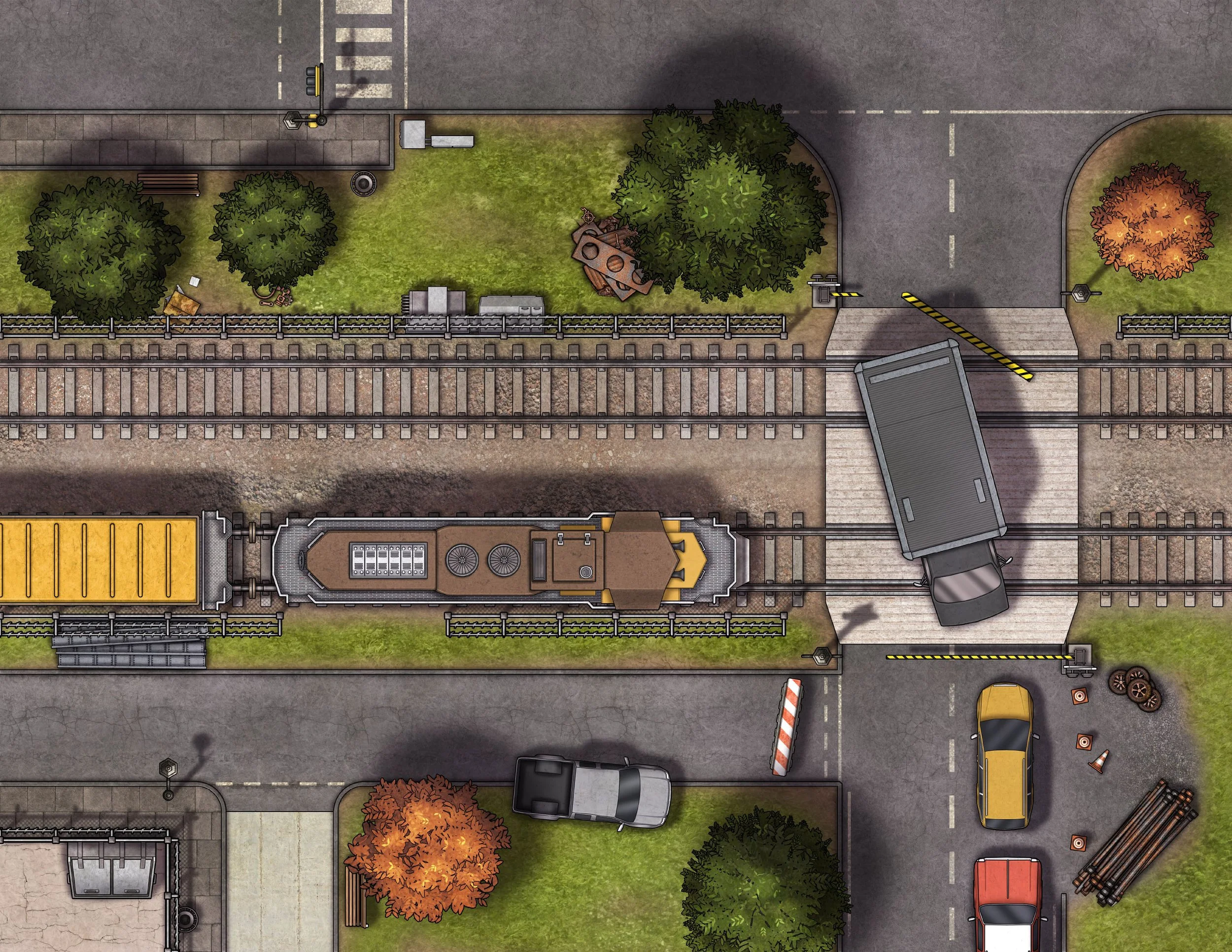 Free Modern City Streets TTRPG Battlemaps — Tom Cartos