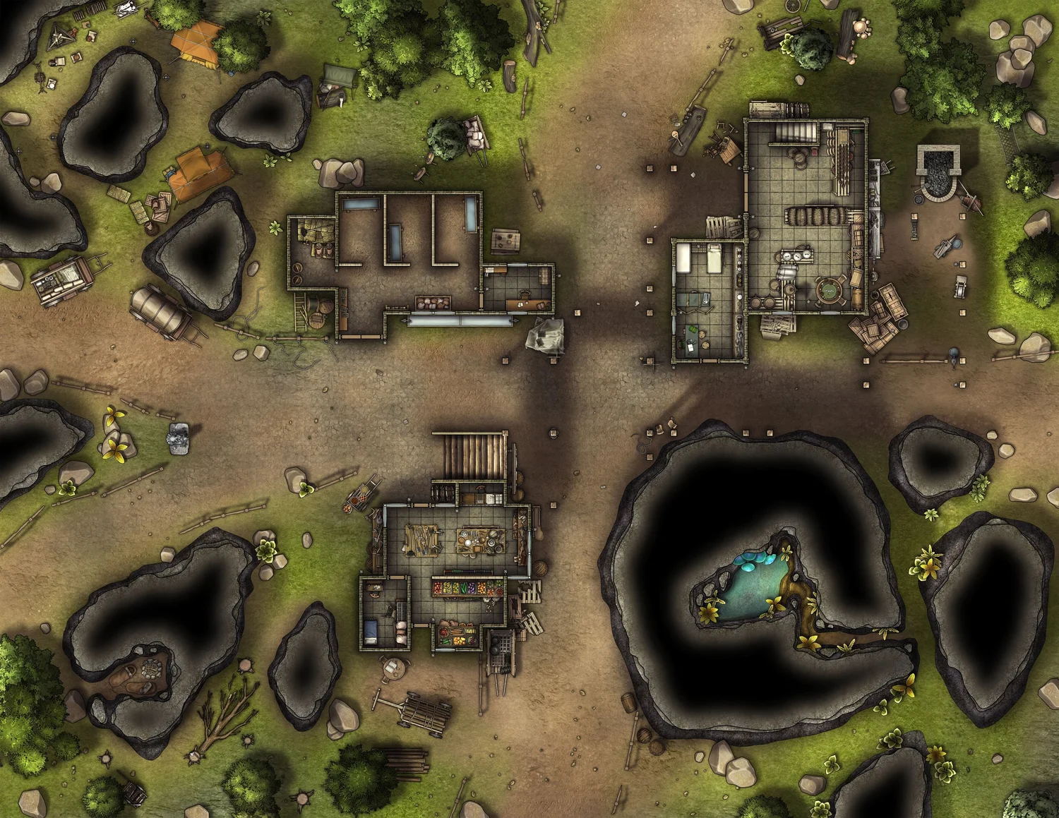 Free Crossed Arms Inn TTRPG Battlemap - Inns, Taverns & Hotels — Tom Cartos
