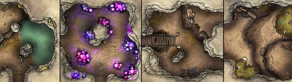 Free Modular Cavern Tiles TTRPG Battlemap - SERIES — Tom Cartos