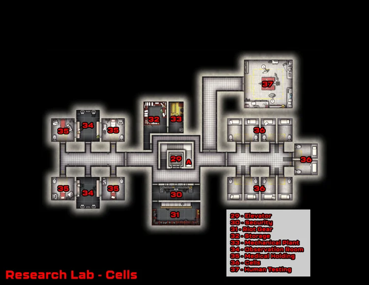 Free Modern Research Centre TTRPG Battlemaps — Tom Cartos