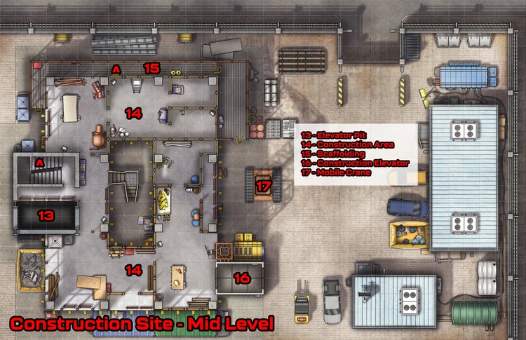 Free Modern Construction Site TTRPG Battlemaps — Tom Cartos