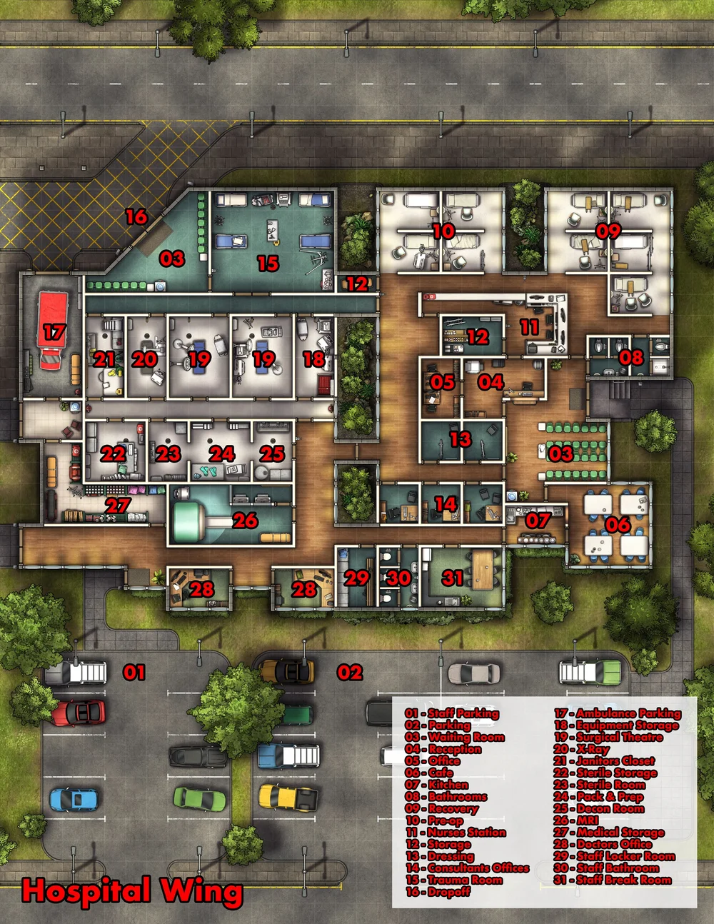 Modern TTRPG Battlemaps — Tom Cartos