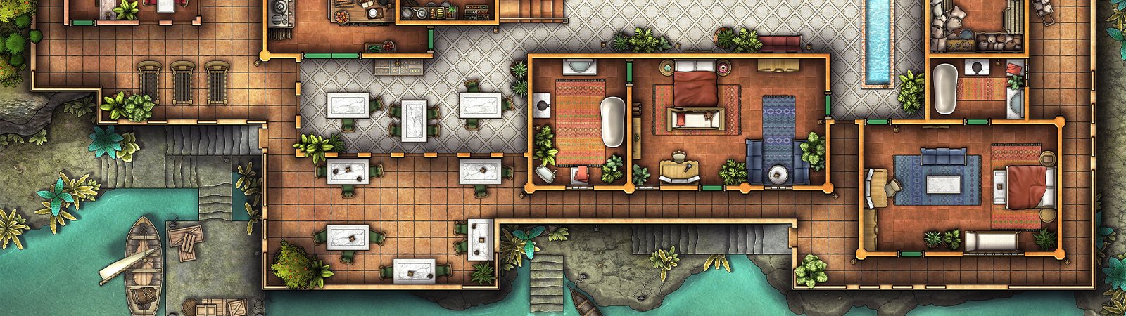 Free Boutique Hotel TTRPG Battlemap - Inns, Taverns & Hotels — Tom Cartos