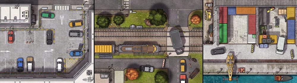 Free Modern City Streets TTRPG Battlemaps — Tom Cartos