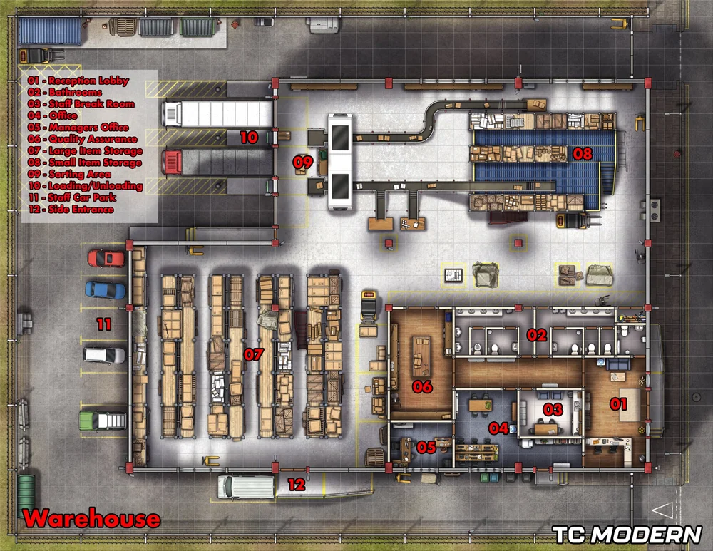 Modern TTRPG Battlemaps — Tom Cartos