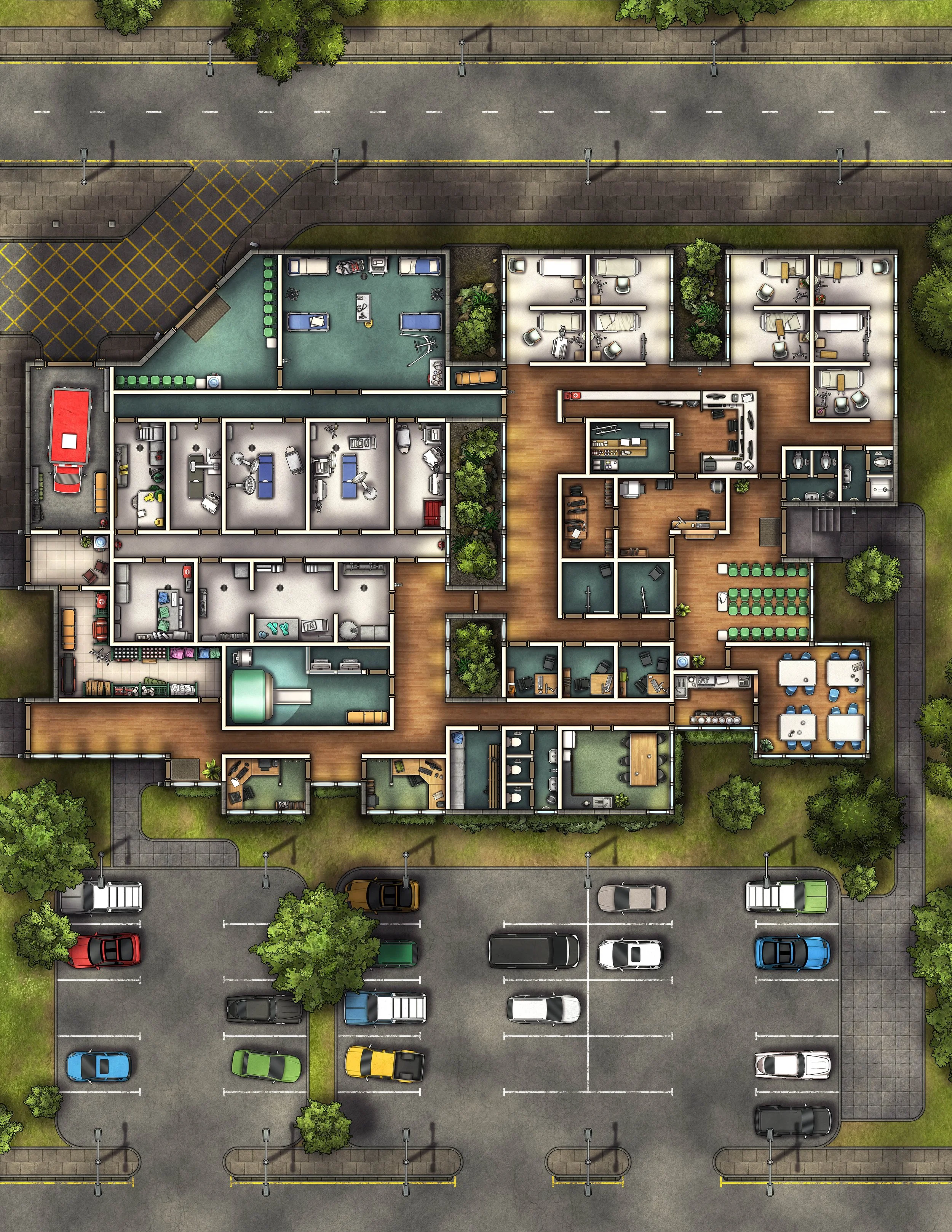 Modern TTRPG Battlemaps — Tom Cartos