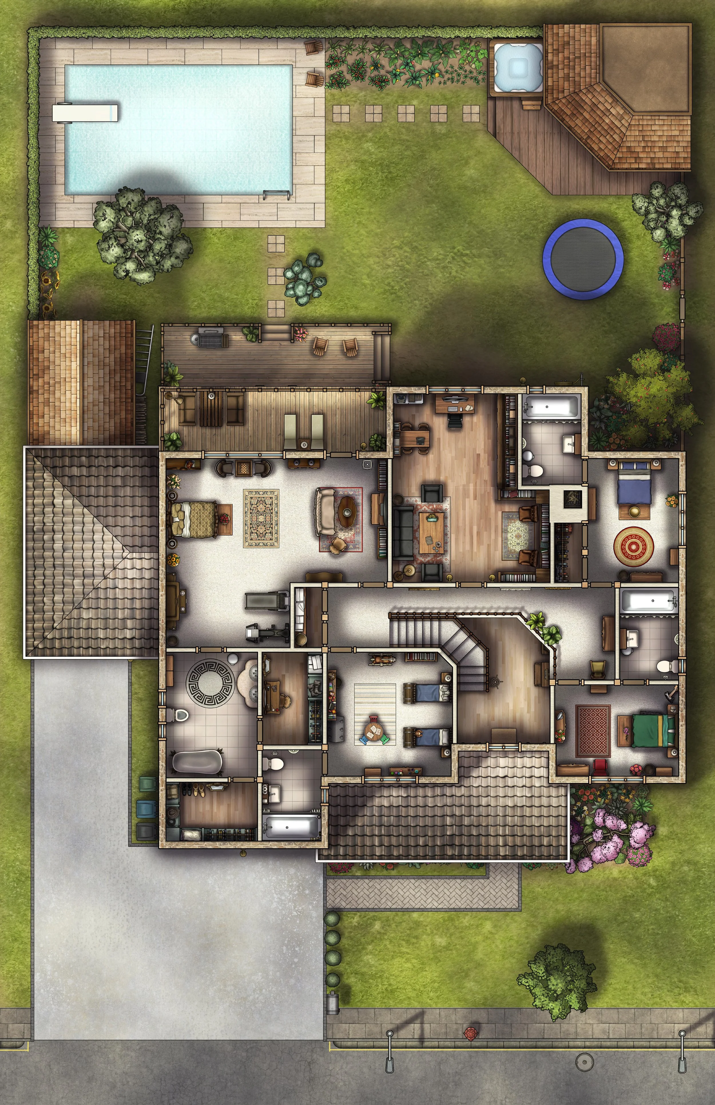 Modern Residential TTRPG Battlemaps & Assets — Tom Cartos
