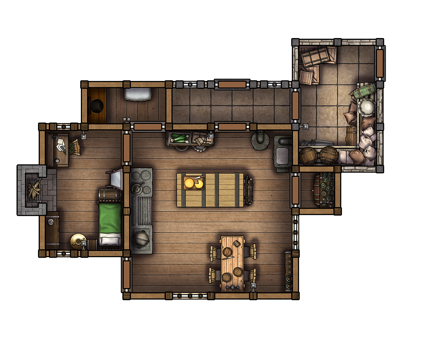 Free Bastion TTRPG Battlemaps - Modular Tile Sets — Tom Cartos