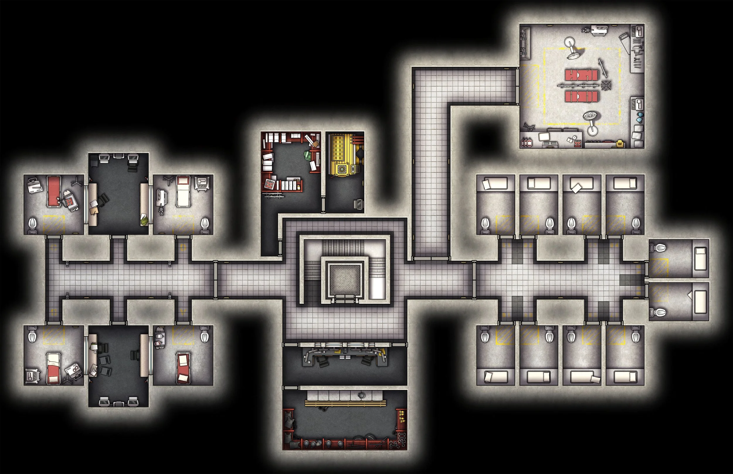 Free Modern Research Centre TTRPG Battlemaps — Tom Cartos
