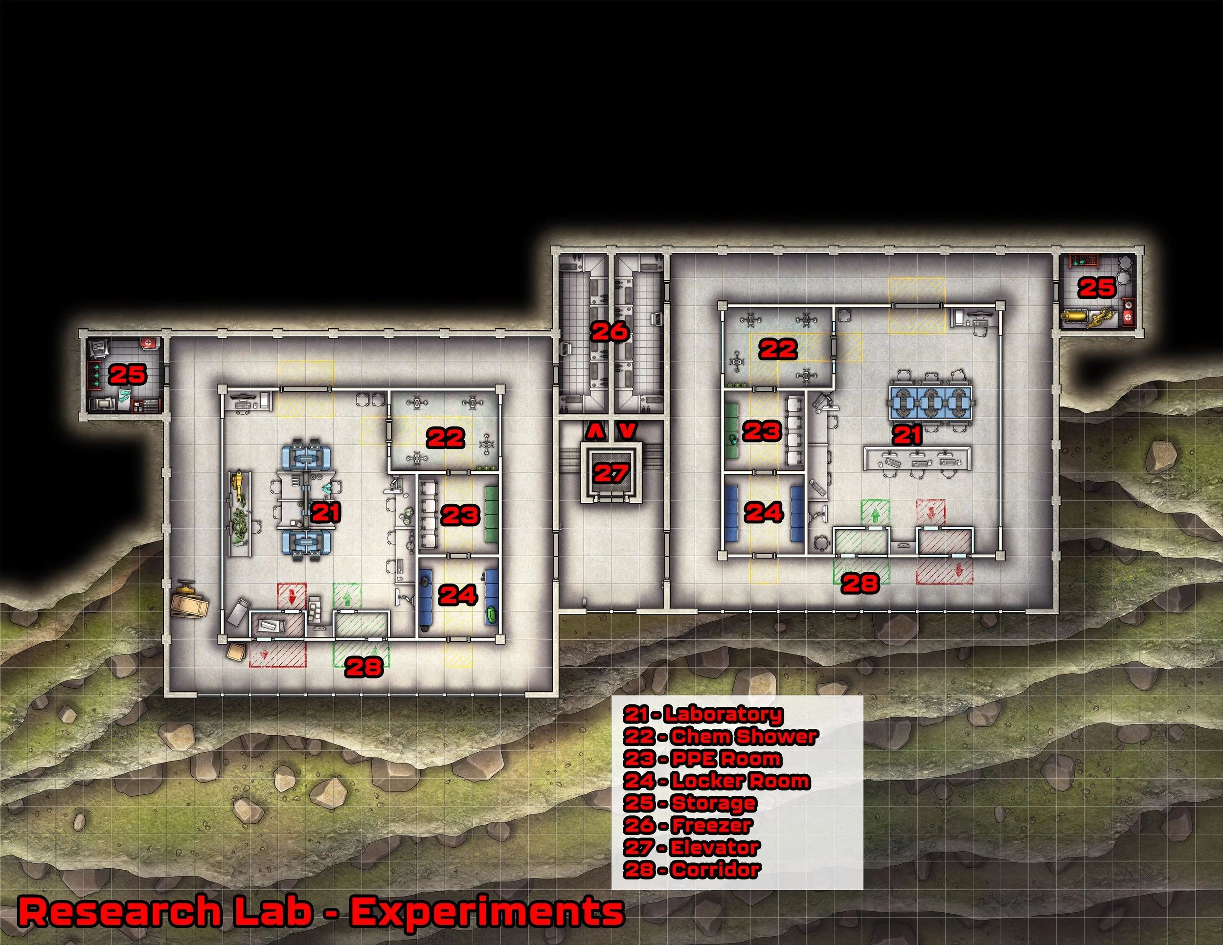 Free Modern Research Centre TTRPG Battlemaps — Tom Cartos
