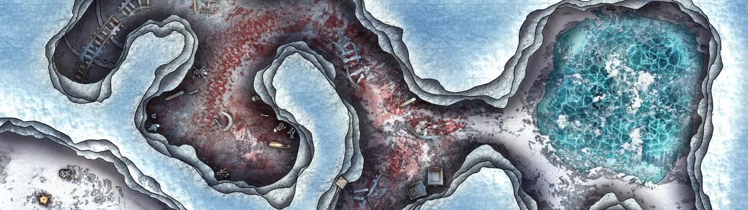 Free Yeti Lair TTRPG Battlemap - Hideouts & Lairs — Tom Cartos