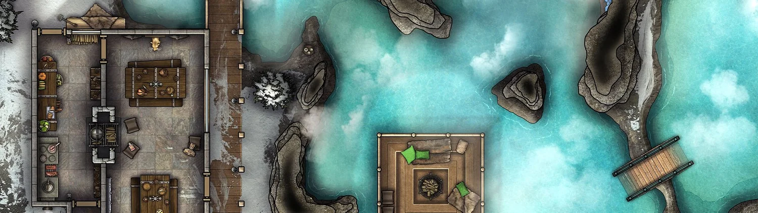 Free The Snowed Inn TTRPG Battlemap - Inns, Taverns & Hotels — Tom Cartos