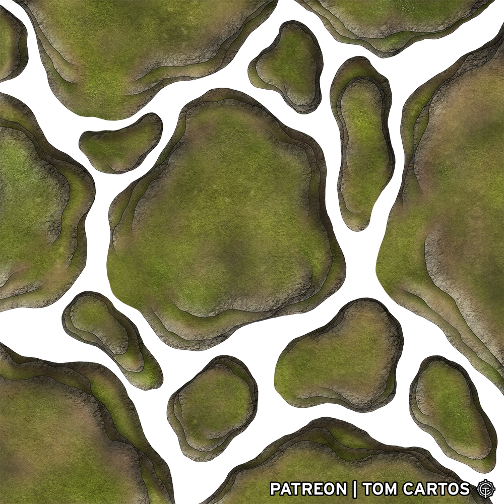 Free Modular Hills Tiles TTRPG Battlemap — Tom Cartos