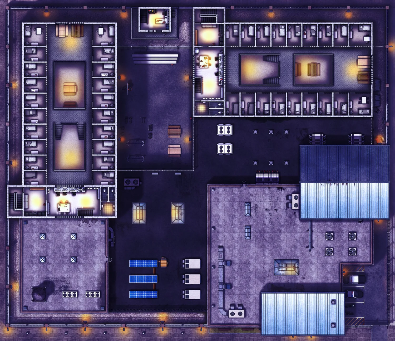 Free Modern Prison TTRPG Battlemaps — Tom Cartos