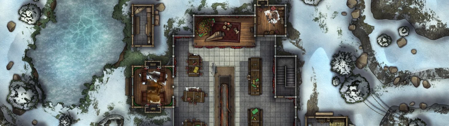 Free Yule's Tide Inn TTRPG Battlemap - Inns, Taverns & Hotels — Tom Cartos
