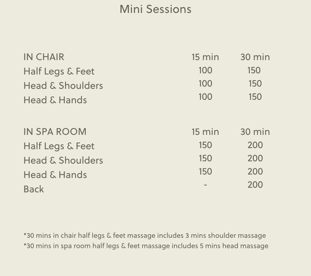 Menu 1 - Remedy Room Beauty Lounge