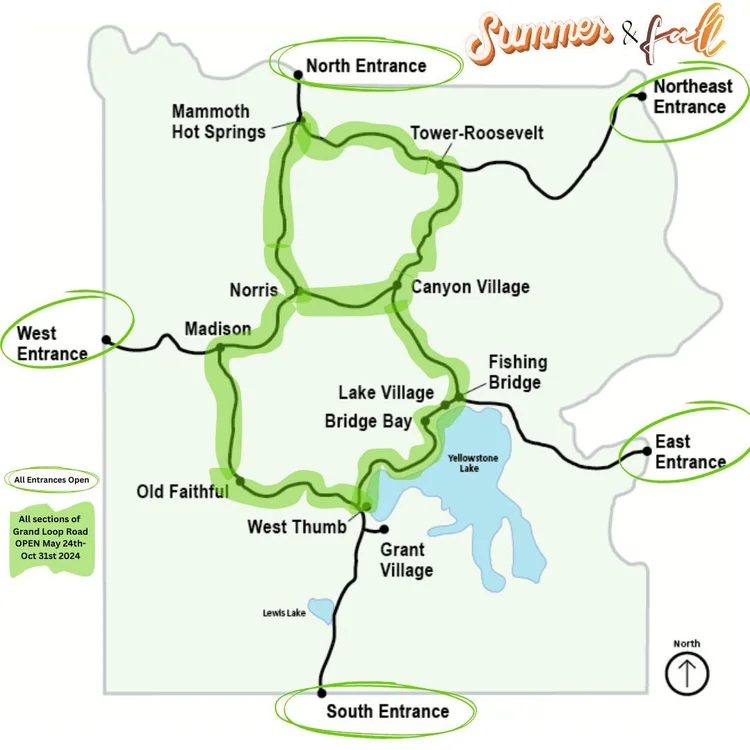 Grand Loop Road: Map & Itinerary for Yellowstone’s Most Scenic Drive ...