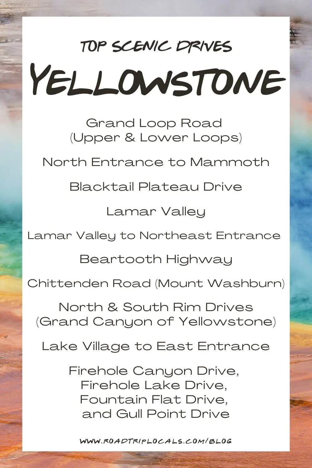 10 Yellowstone Scenic Drives for Views and Wildlife — Road Trip Locals