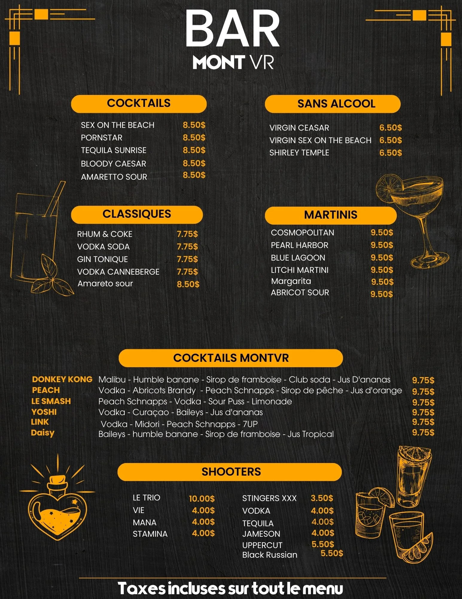 Menu MontVR Trois-Rivières — MontVR