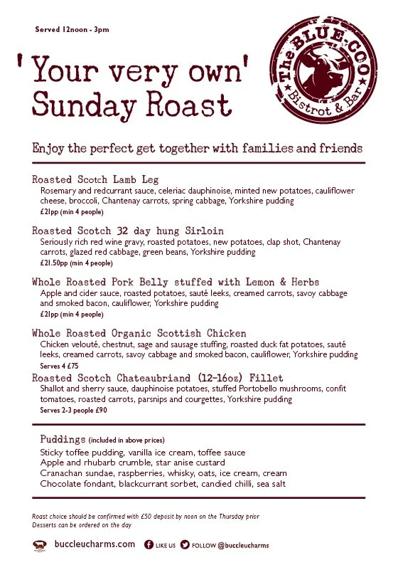 "Your very own Sunday Roast" Relaunched.. — Buccleuch Arms Hotel ...