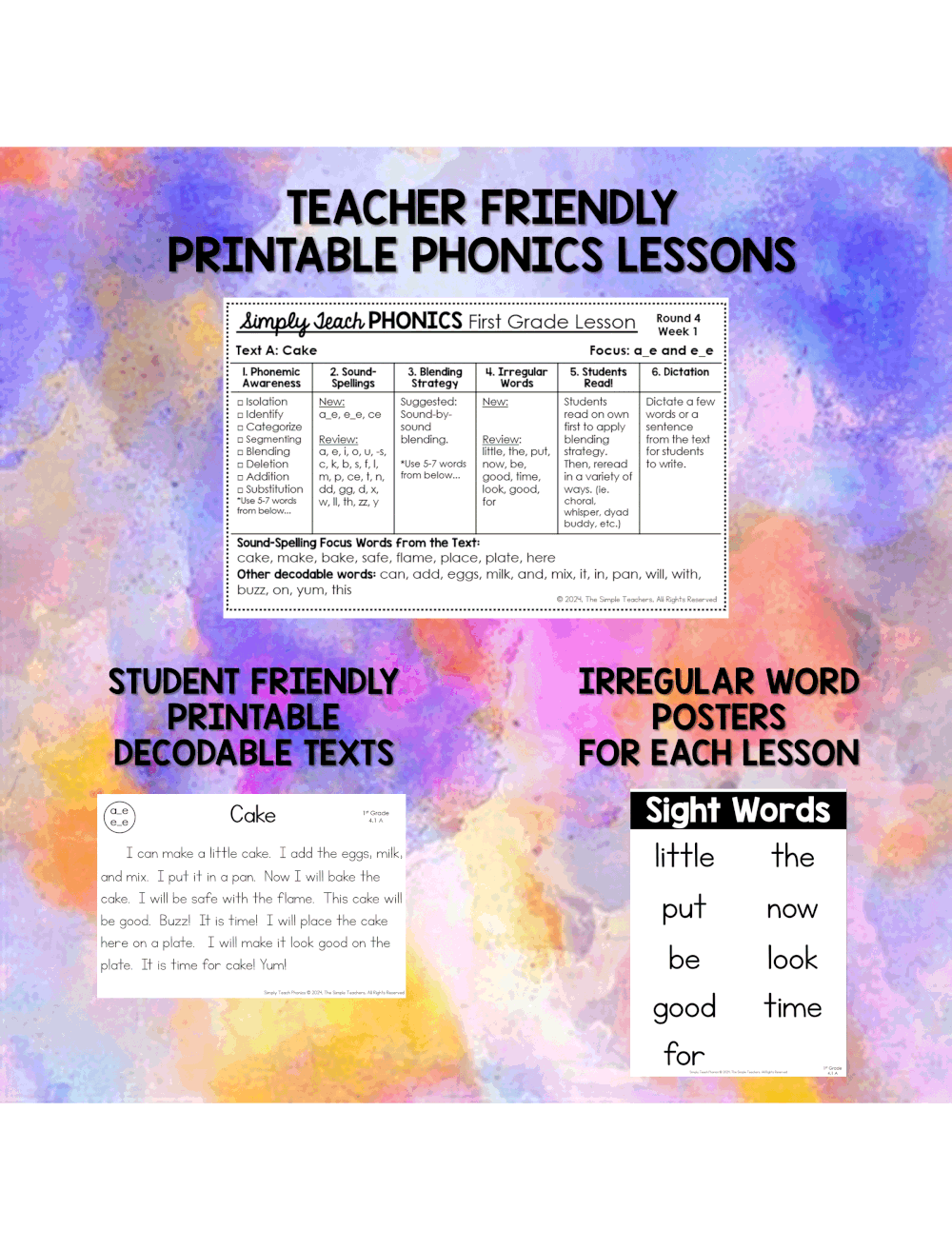 Sound-Spelling Pattern CARDS and Reference Sheets — The Simple Teachers