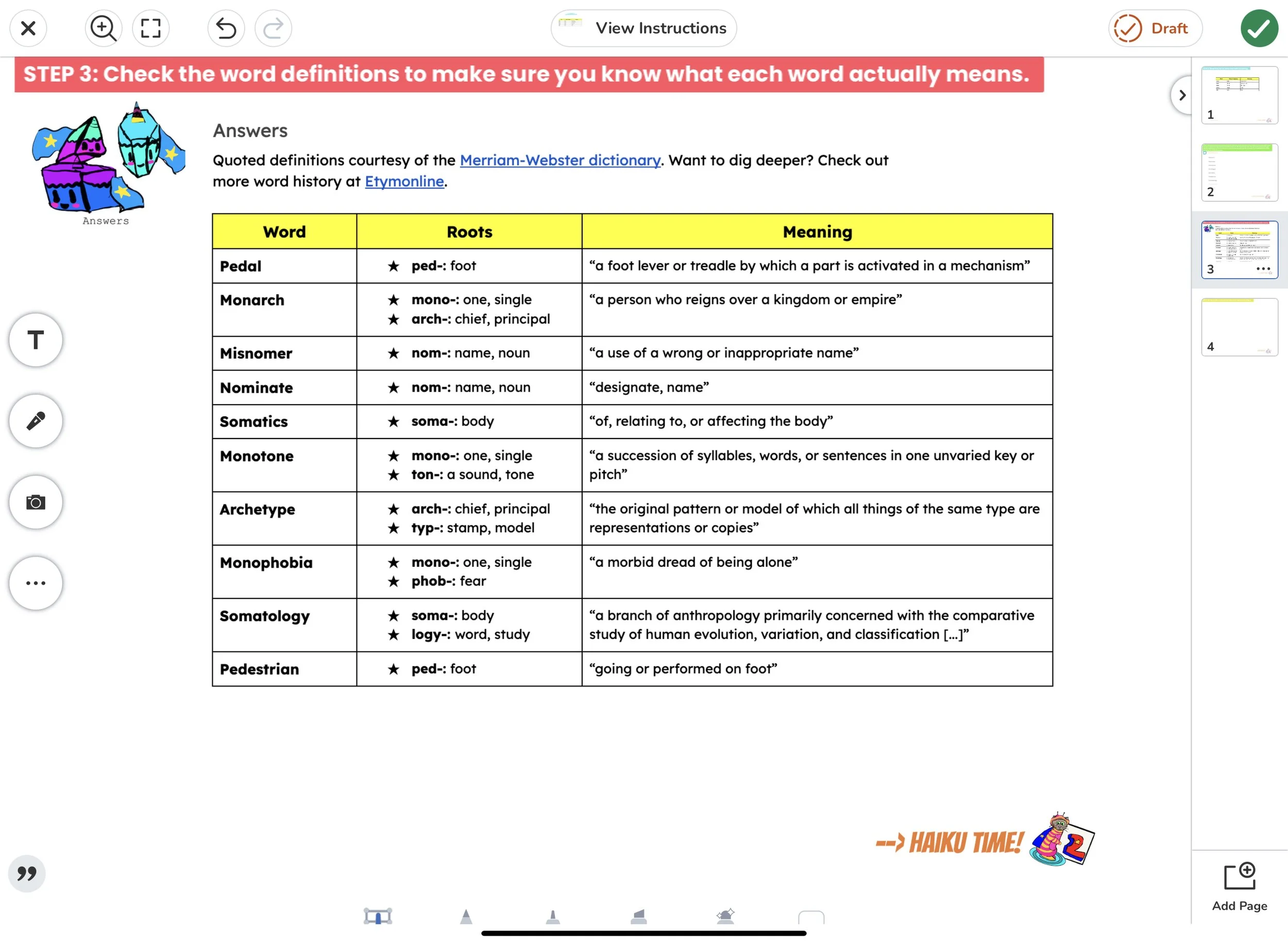 Greek & Latin word roots for kids — June Writers Academy