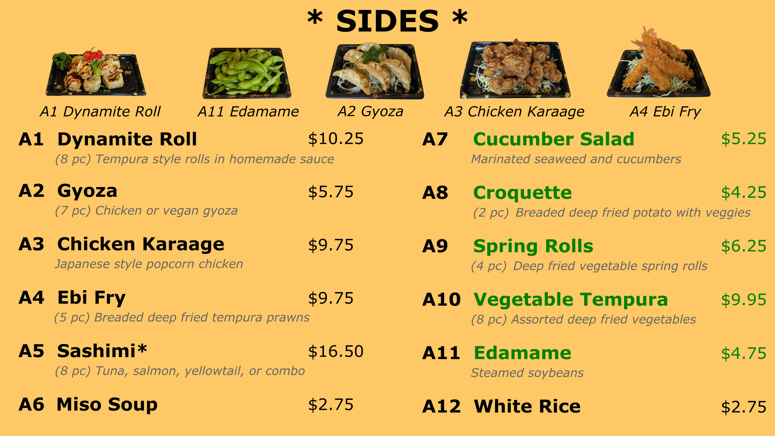 Menu — Tokyo Stop Sushi and Grill