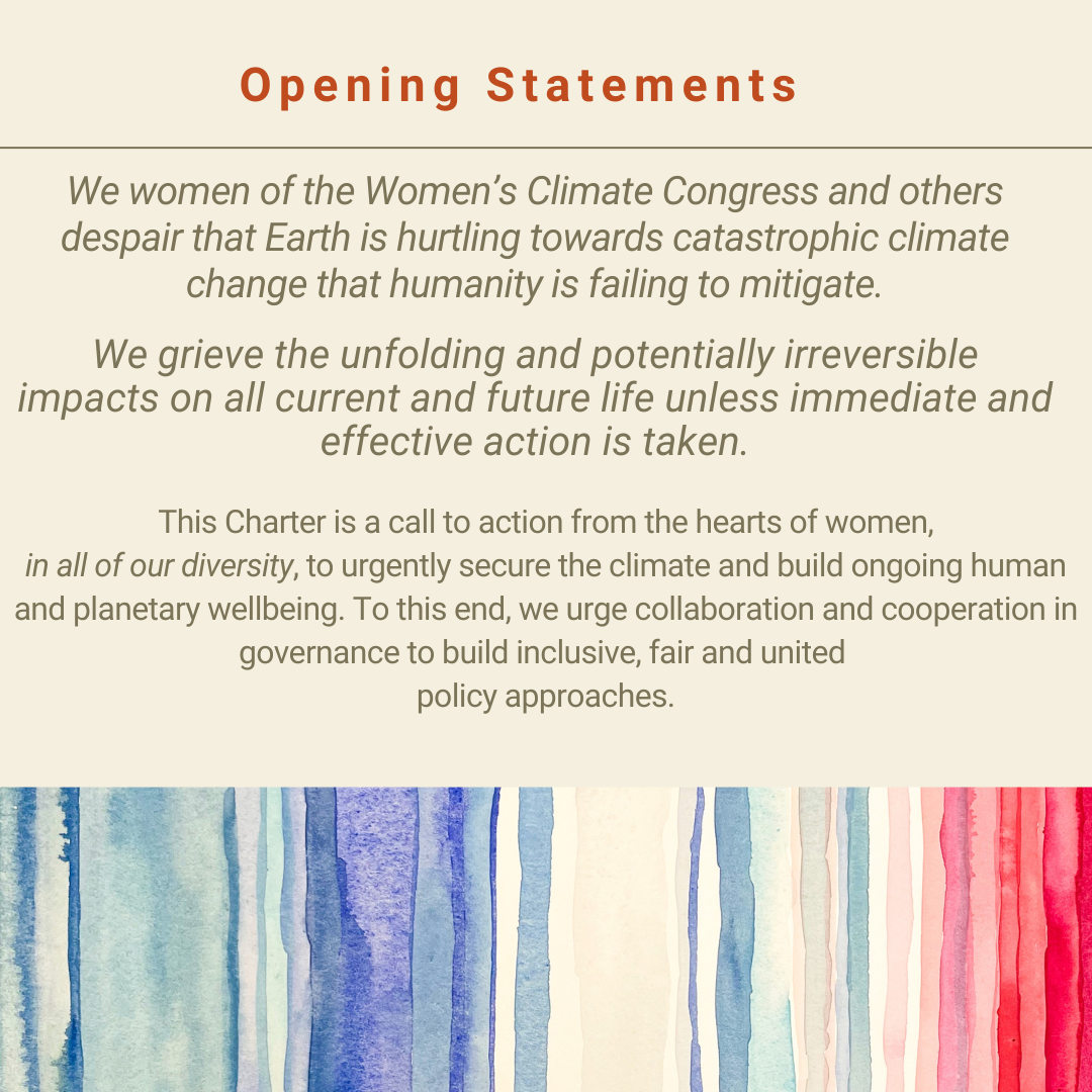 Charter for Change — Women's Climate Congress
