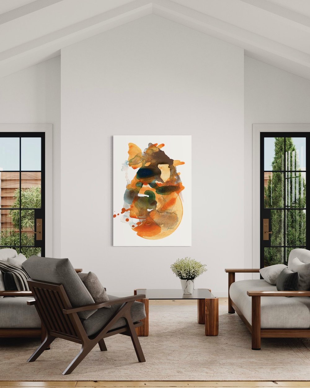 airborne sequence modern abstract collage painting nature fine art ...