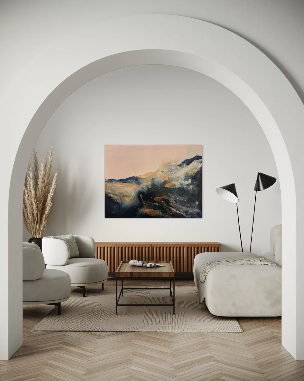 airborne sequence modern abstract collage painting nature fine art ...