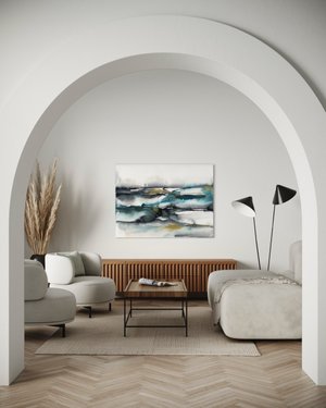 airborne sequence modern abstract collage painting nature fine art ...